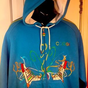 COOGI | Jackets & Coats | Euc Coogi Australia Black Track Full Zip ...